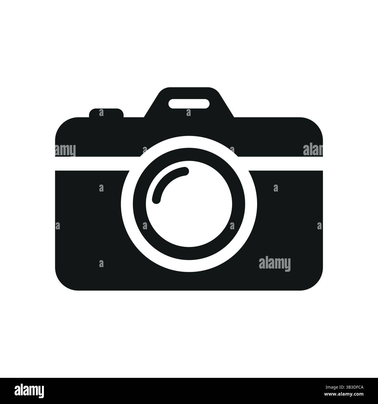 Minimalist Camera Icon Vector or Black Silhouette Photography Symbol Stock Vector Image & Art ...