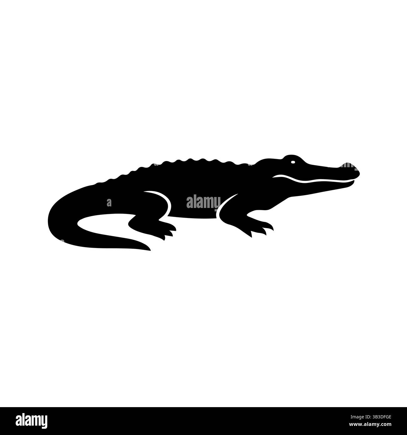 Side view of alligator Stock Vector Images - Alamy
