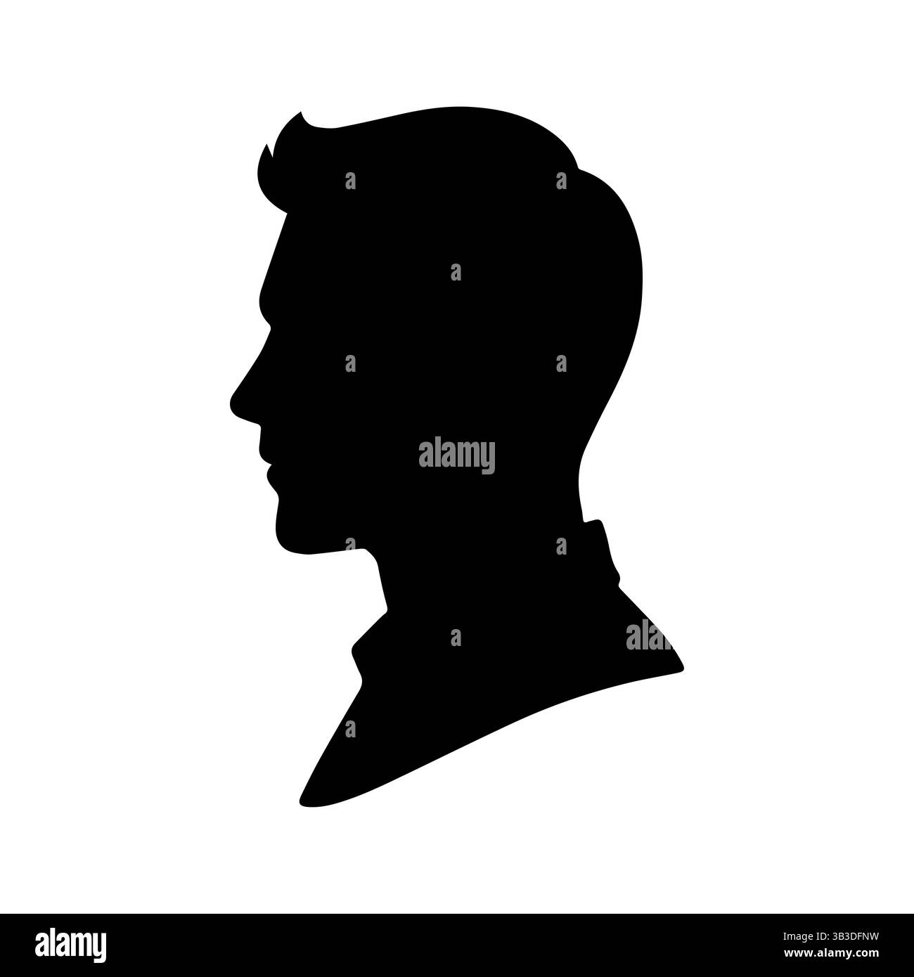 Face side view outline hi-res stock photography and images - Alamy