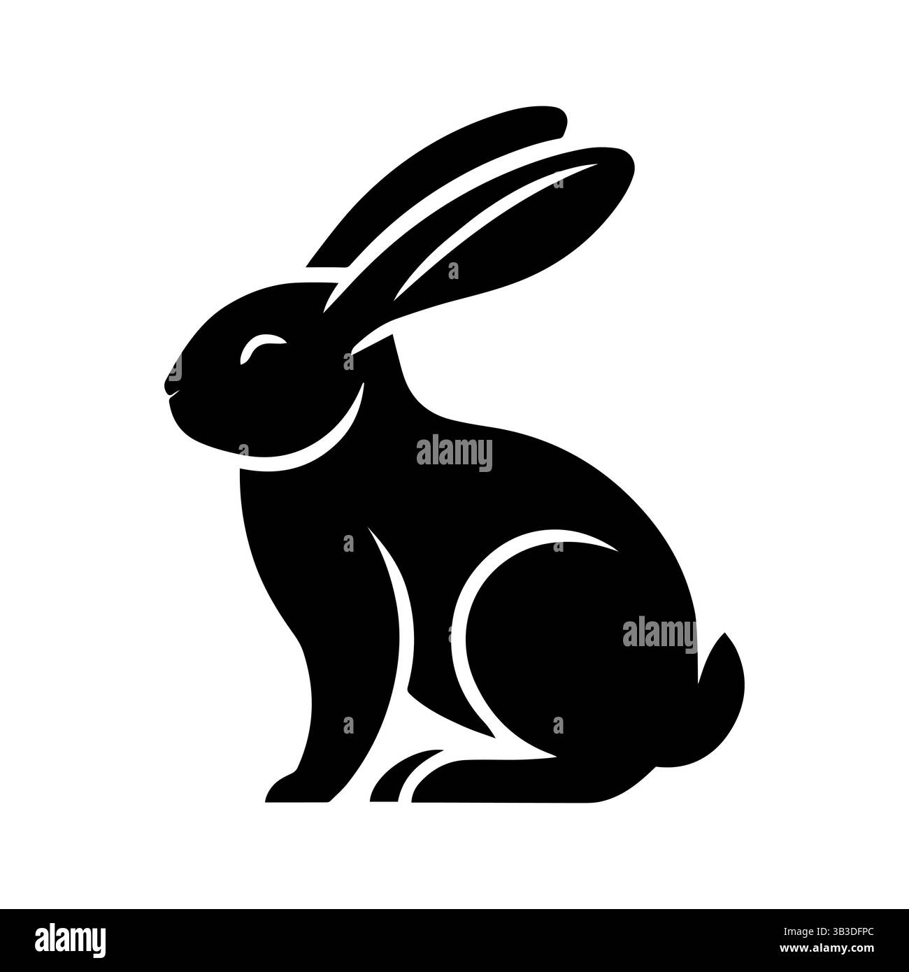 Silhouette cute nature rabbit hi-res stock photography and images - Alamy