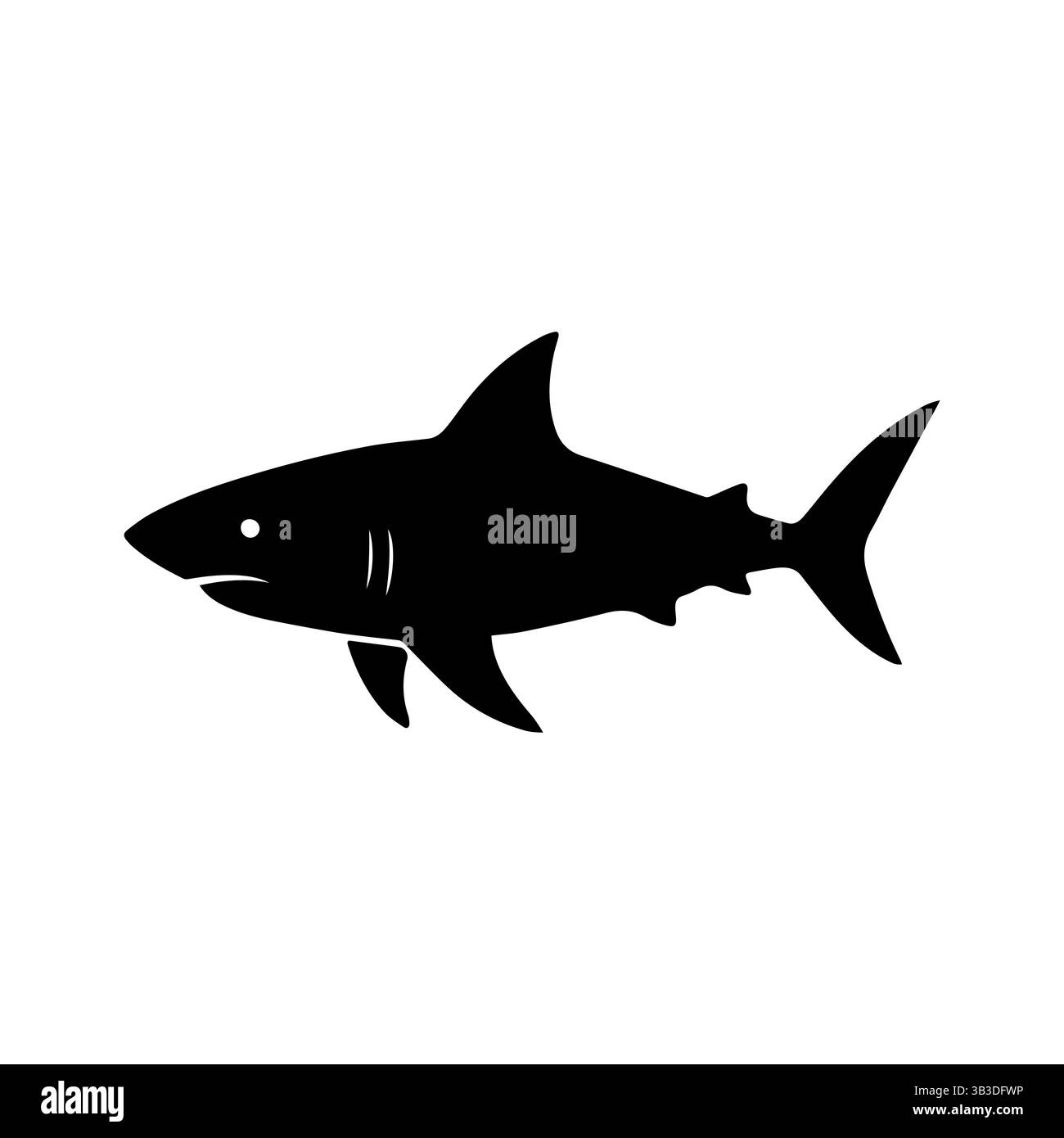 Stylized shark art Black and White Stock Photos & Images - Alamy