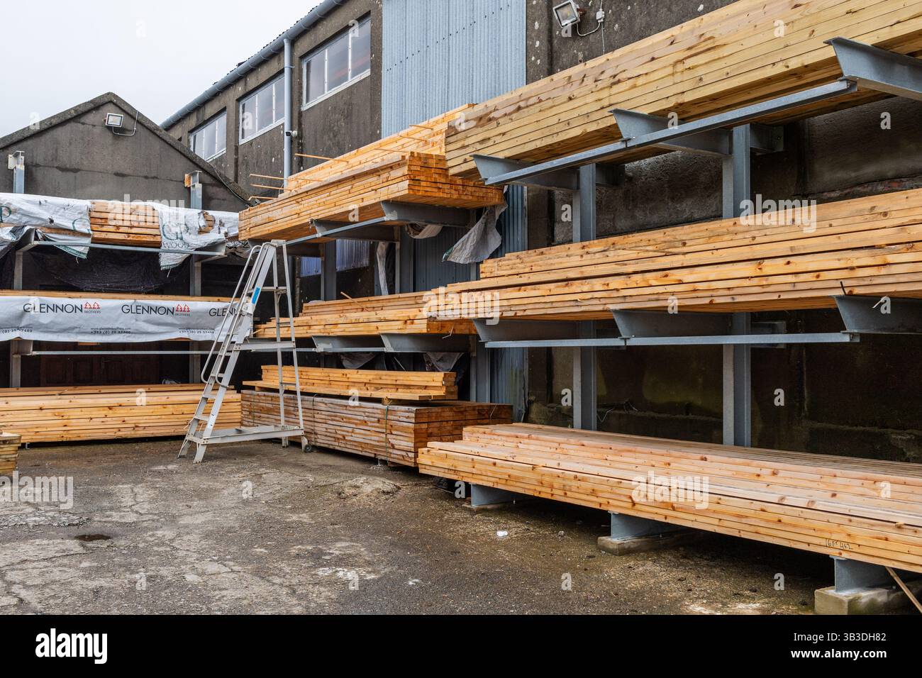 Small timber/wood yard in Castletownbere, West Cork, Ireland Stock ...