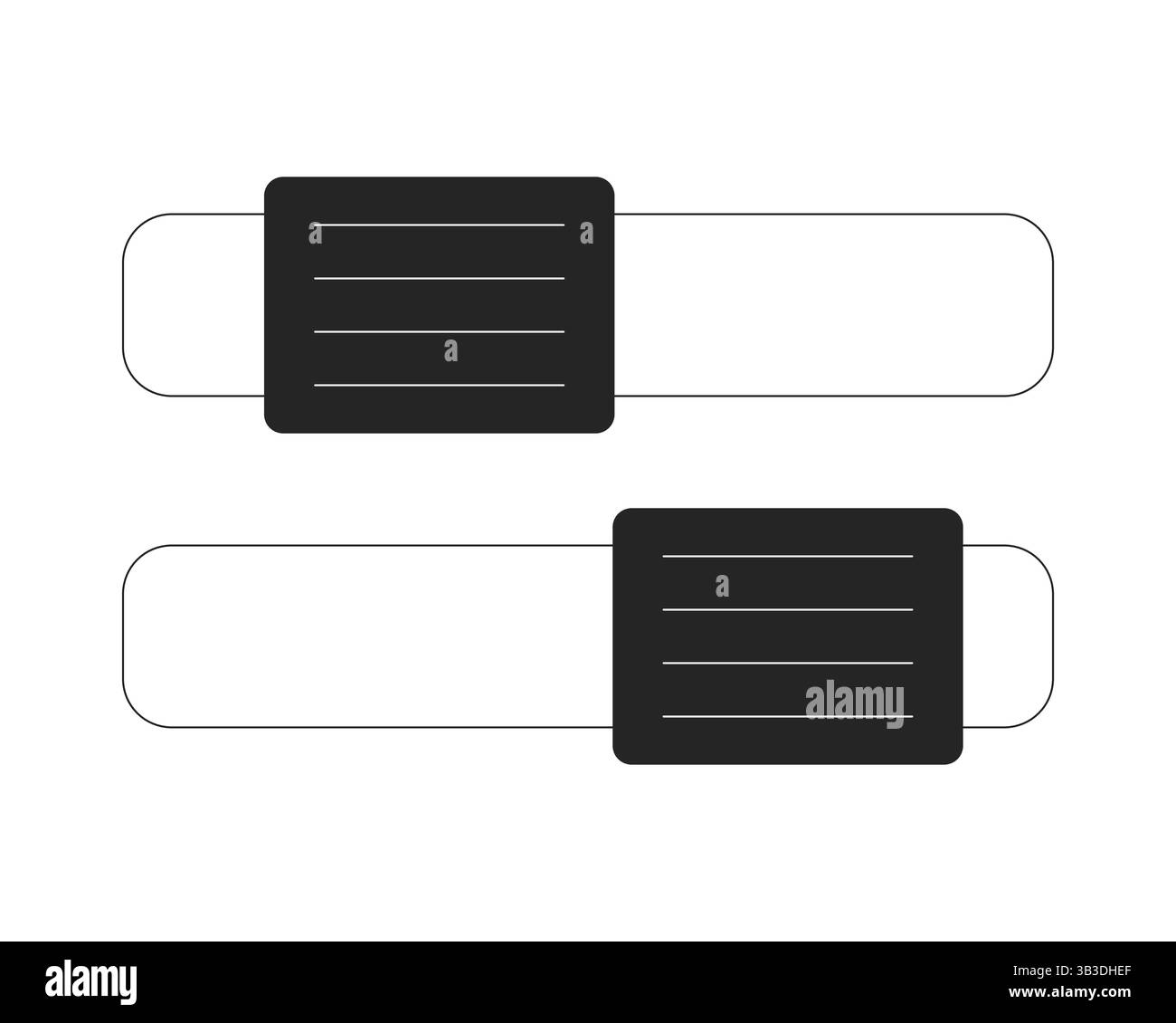 Drag object white flat Cut Out Stock Images & Pictures - Alamy