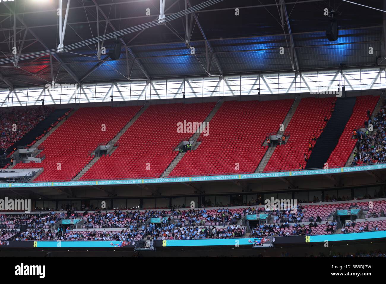 London, UK. 27th Apr, 2025. Empty seats in the Man City end at the ...