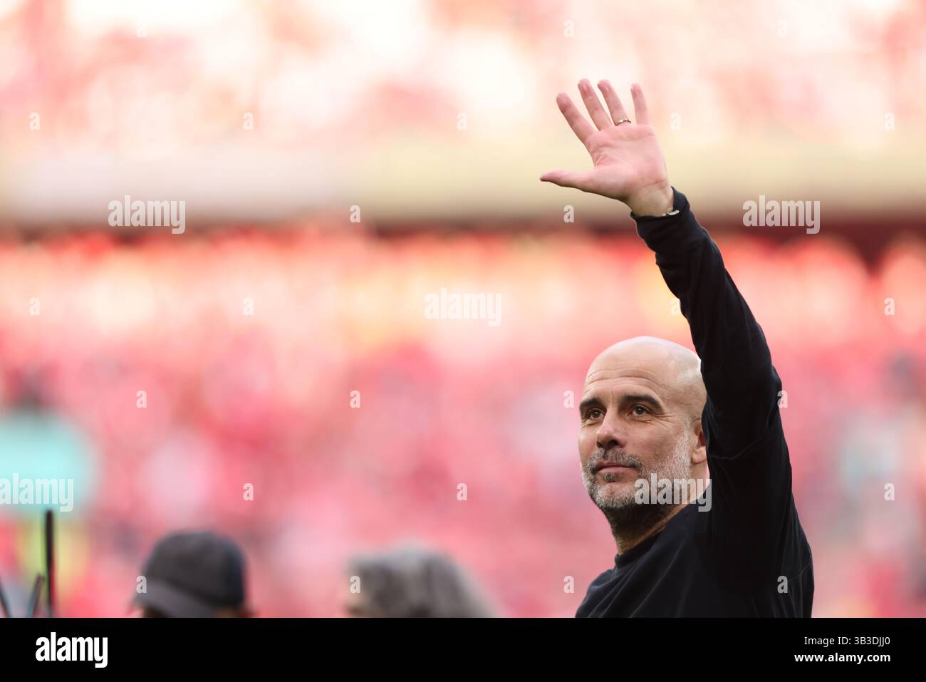 London, UK. 27th Apr, 2025. Pep Guardiola (Man City manager) at the ...