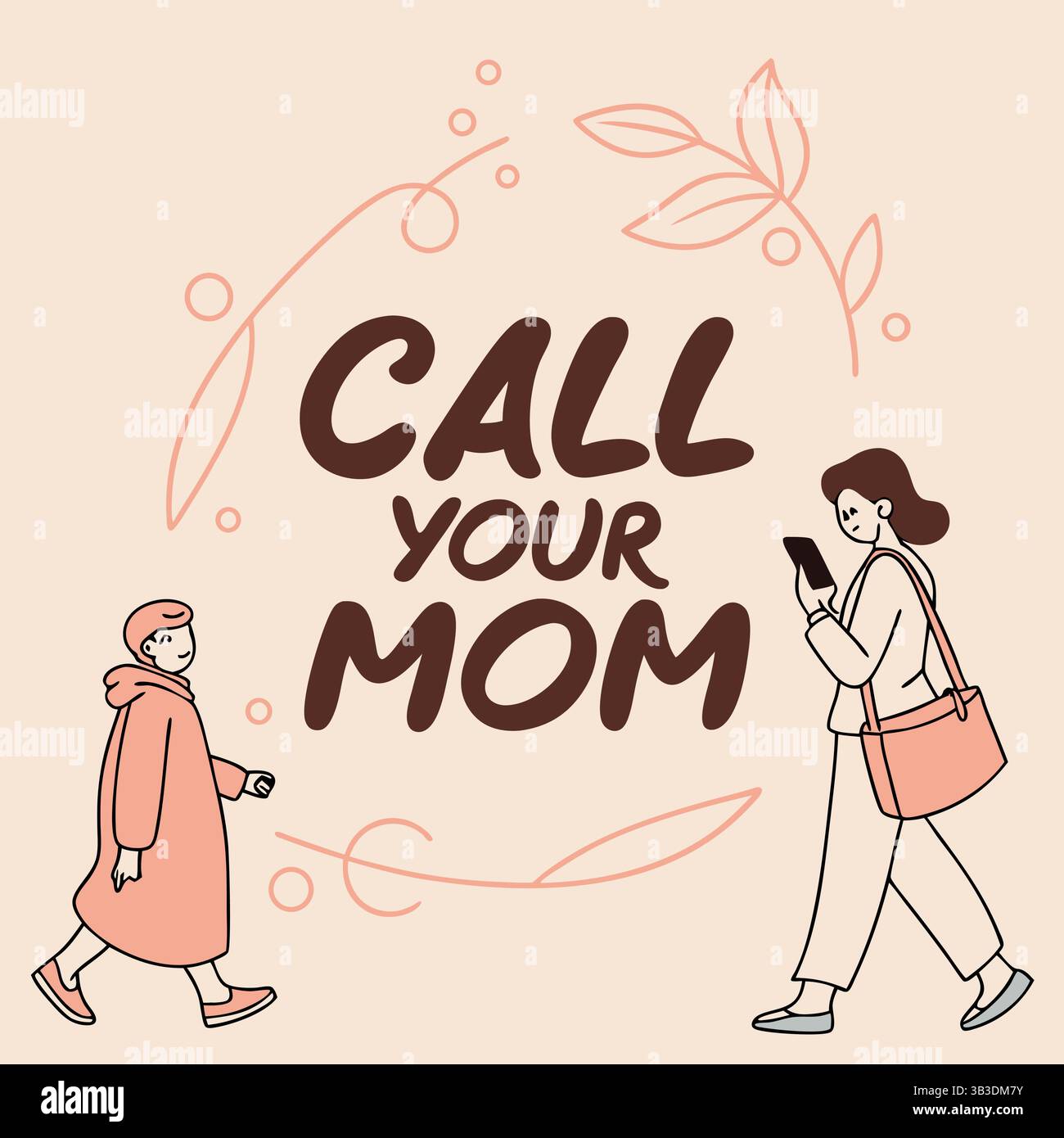 Call your mom and say Happy Mother's Day - Gift for your mom Stock Vector Image & Art - Alamy
