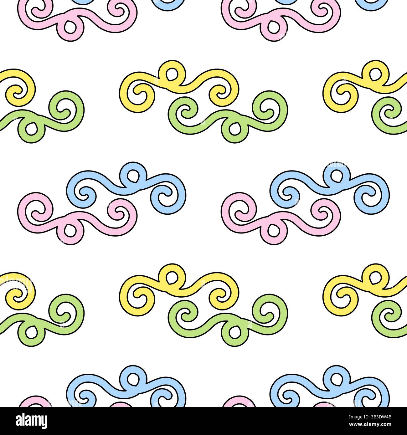 Colorful abstract shapes swirl in Cut Out Stock Images & Pictures - Alamy