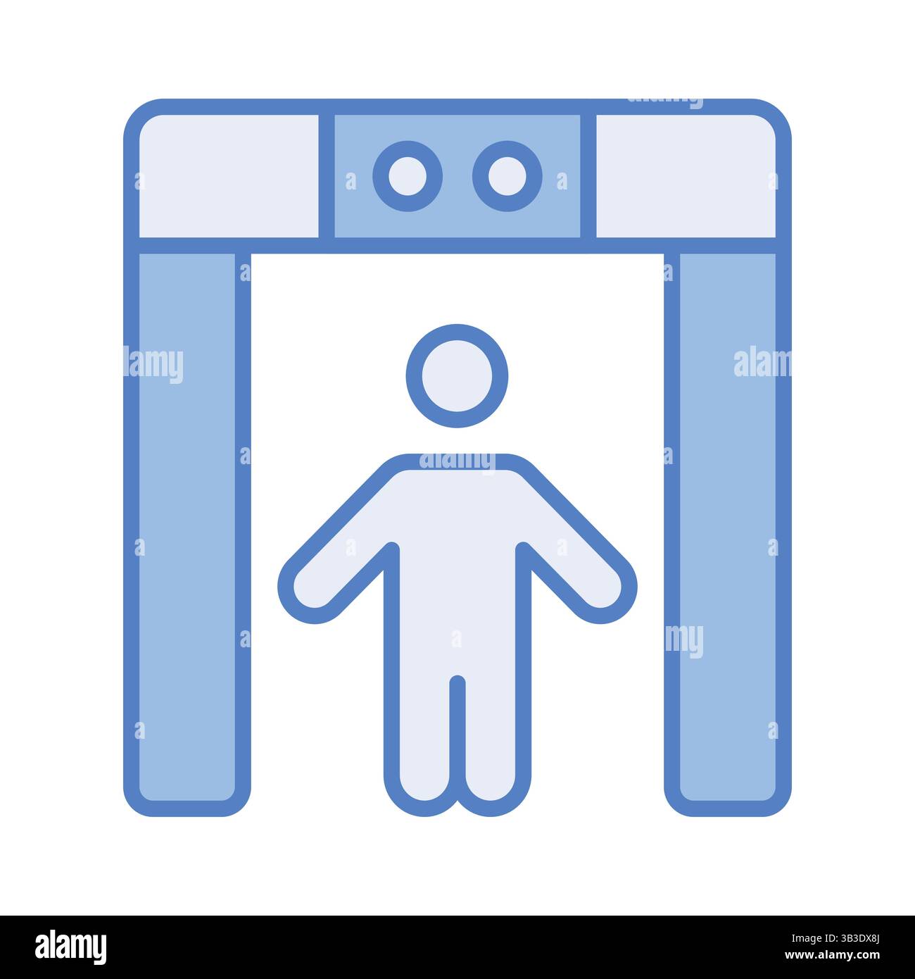 Airport safety, security gates, checking hand baggage, and peoples ...