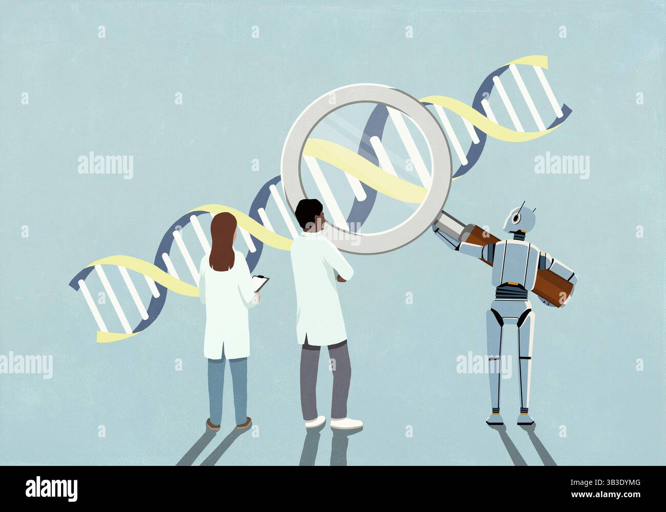 Scientists humanoid robot examining hi-res stock photography and images - Alamy