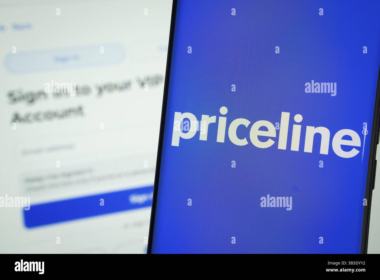 Dhaka, Bangladesh- 17 March 2025: priceline logo is displayed on a ...