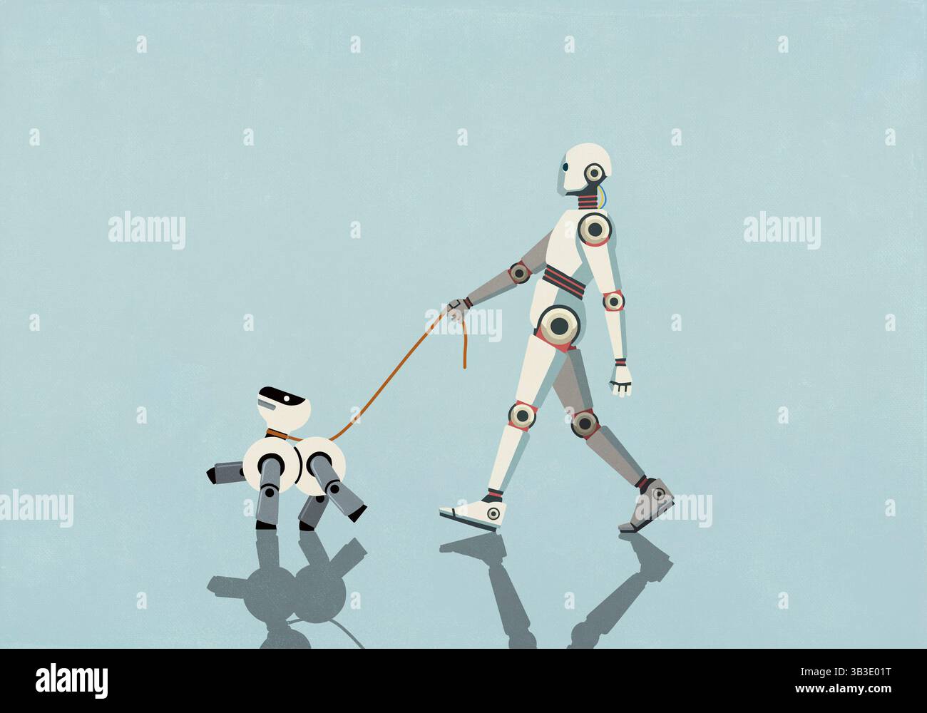 Humanoid robot walking robot dog Stock Photo - Alamy
