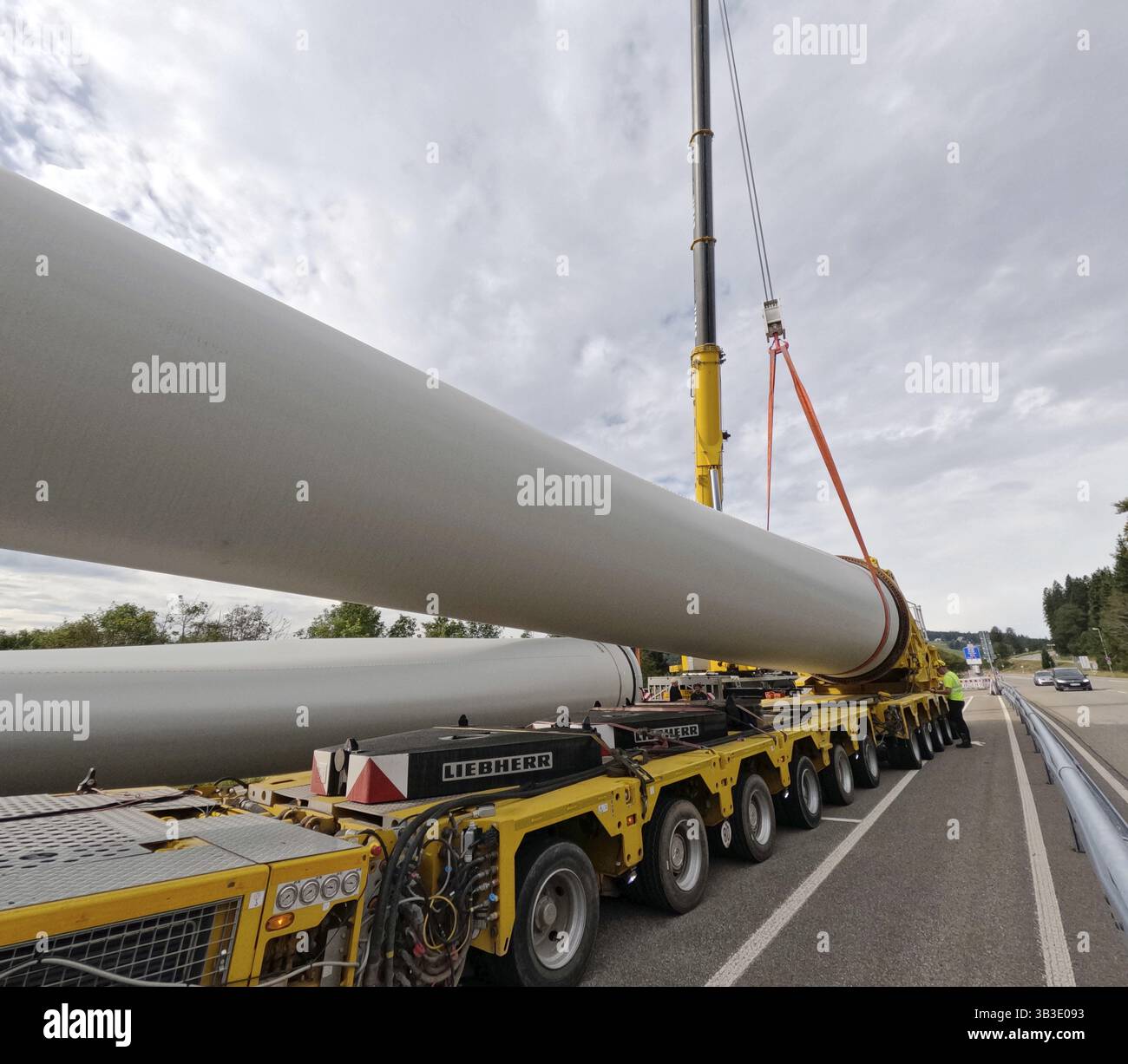 Like the pipes of a pipeline, the rotors lie on the self-propelled ...