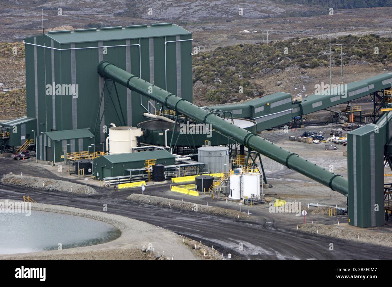 Coal washing facility at Stockton open cast coal mine, Westland, New ...