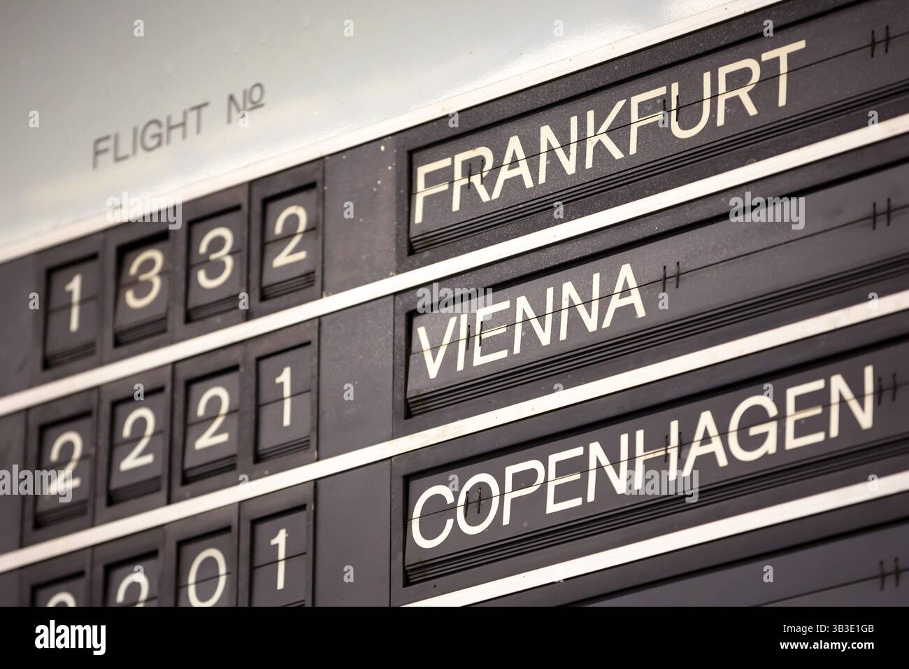 Old flight information display system. Split-flap (or just flap ...