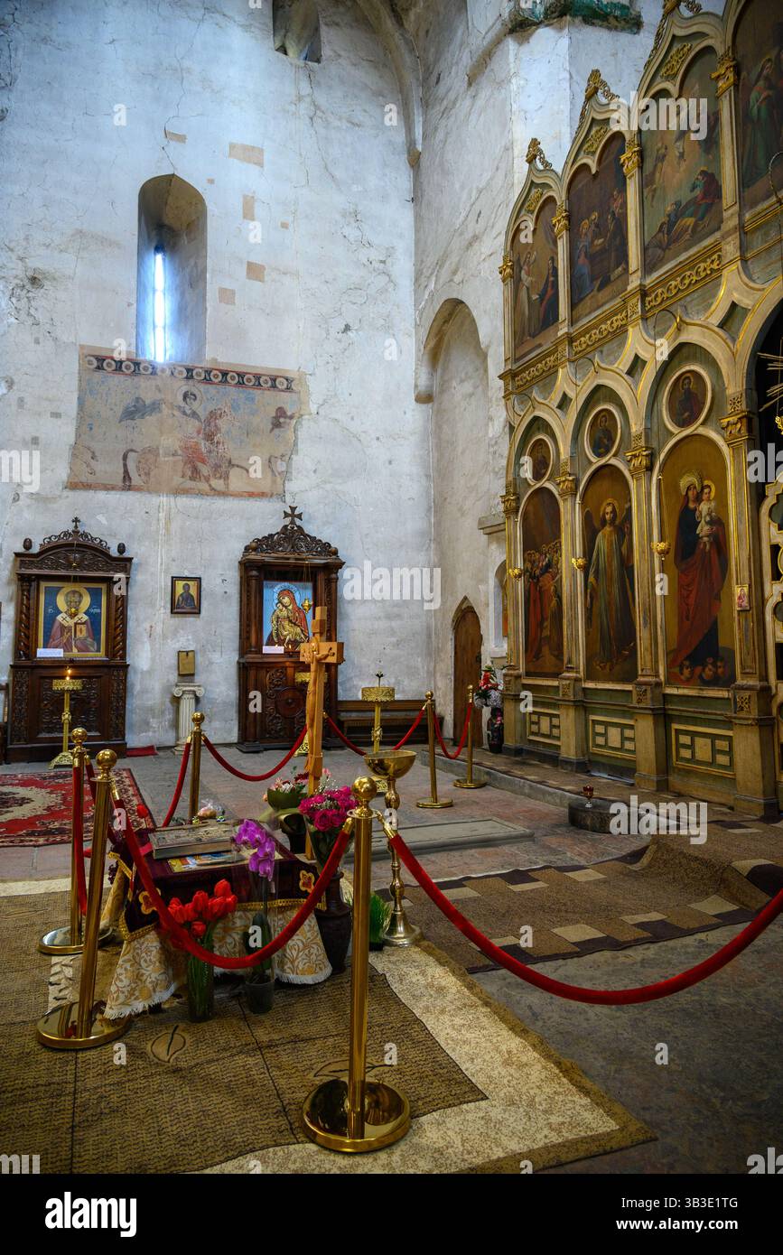 Interior of the Georgian orthodox Church of the Mother of God in ...