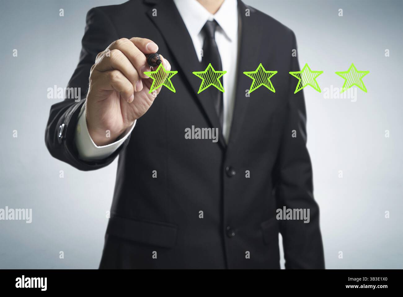Review, increase rating, performance and classification concept ...