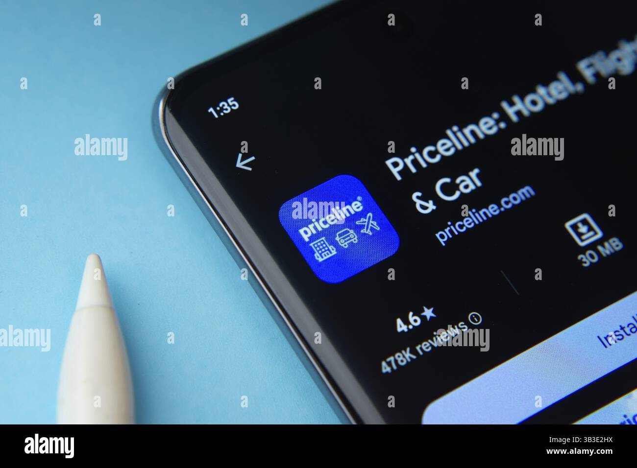 Dhaka, Bangladesh- 17 March 2025: The priceline app from Google Playstore is displayed on a ...