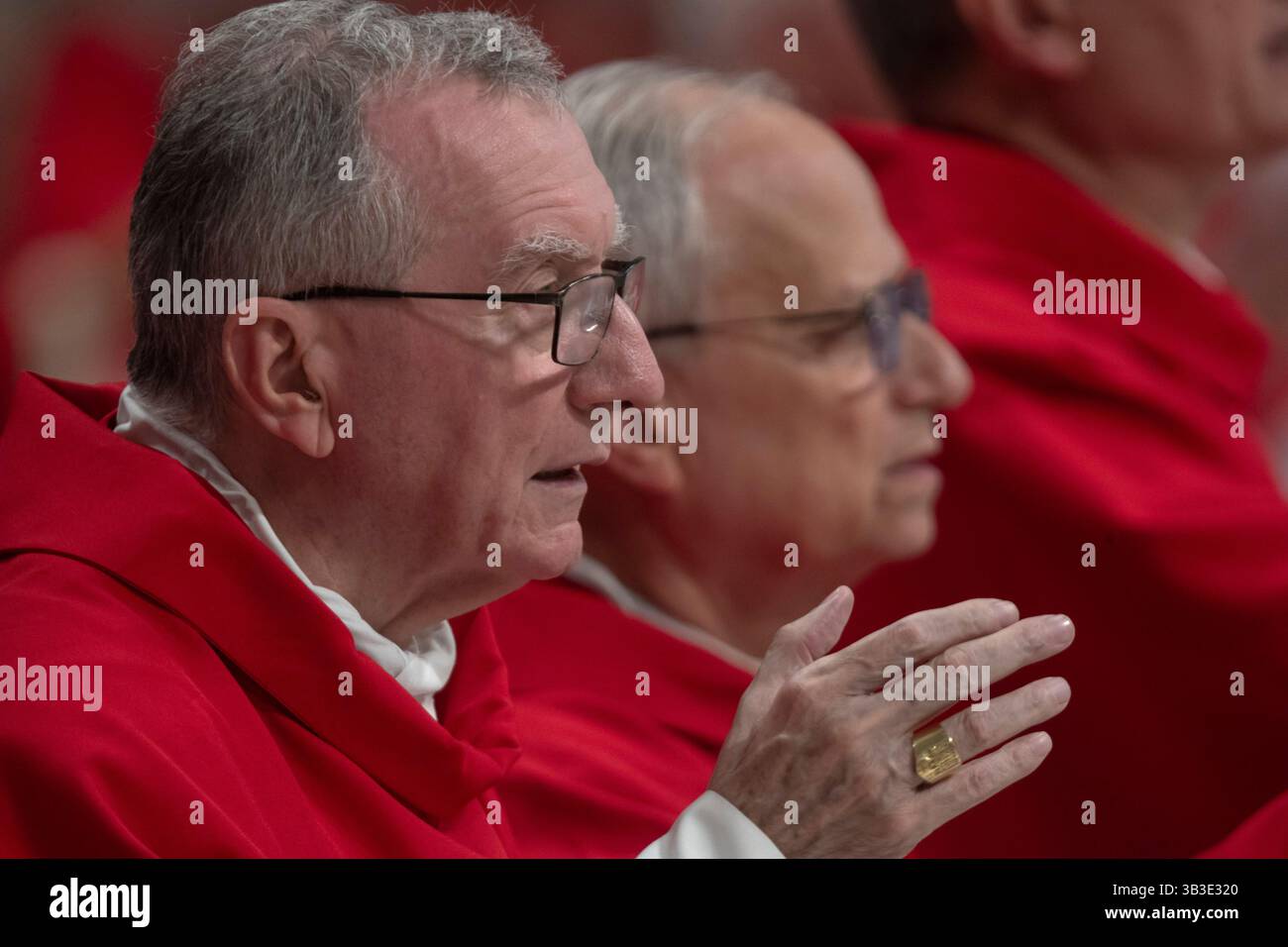 Vatican City, Vatican, 28 April 2025. Cardinal Pietro Parolin attends a ...