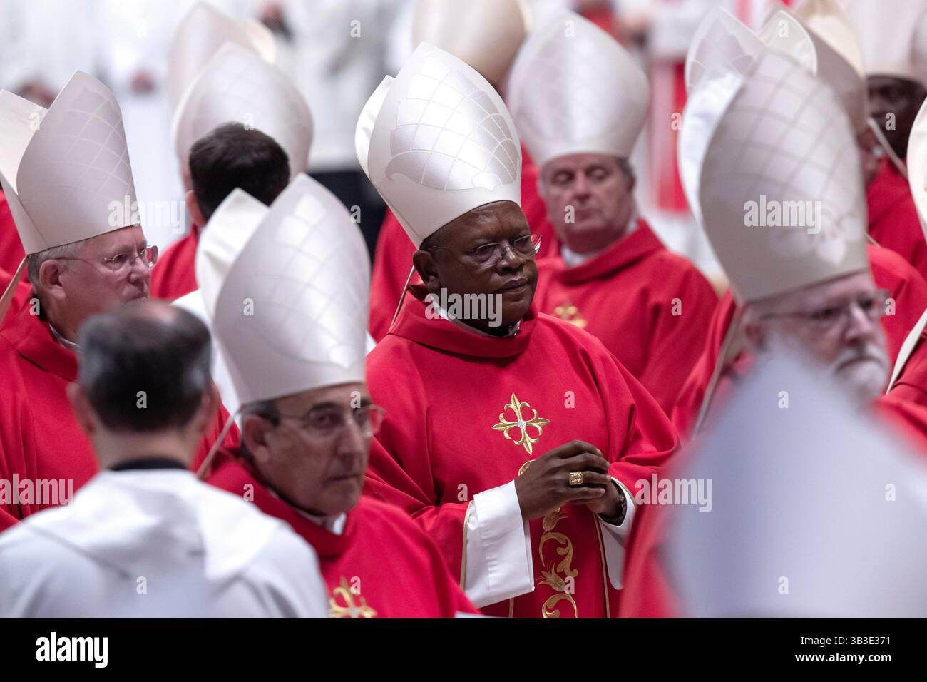 Vatican City, Vatican, 28 April 2025. Cardinal Fridolin Ambongo Besungu ...
