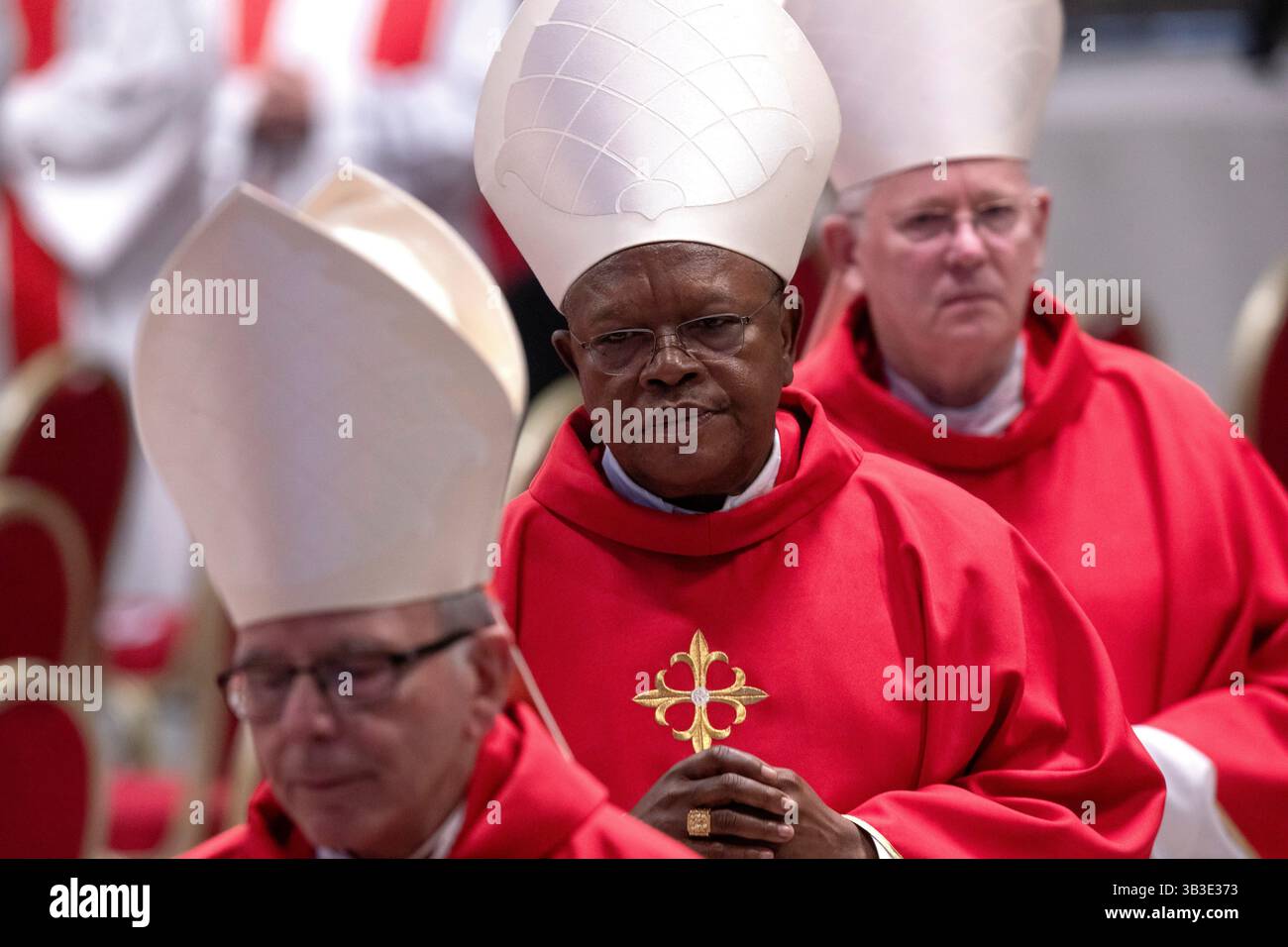 Vatican City, Vatican, 28 April 2025. Cardinal Fridolin Ambongo Besungu ...