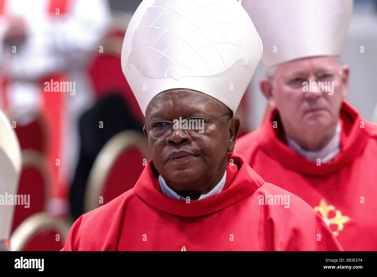 Vatican City, Vatican, 28 April 2025. Cardinal Fridolin Ambongo Besungu ...