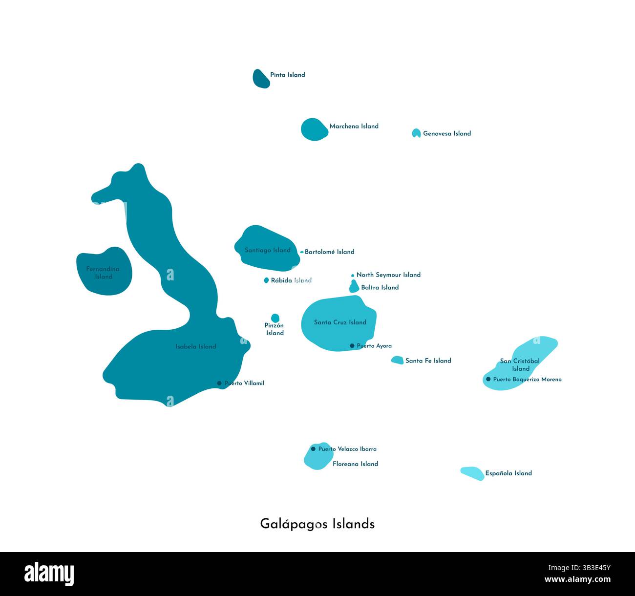 Floreana island galápagos Stock Vector Images - Alamy