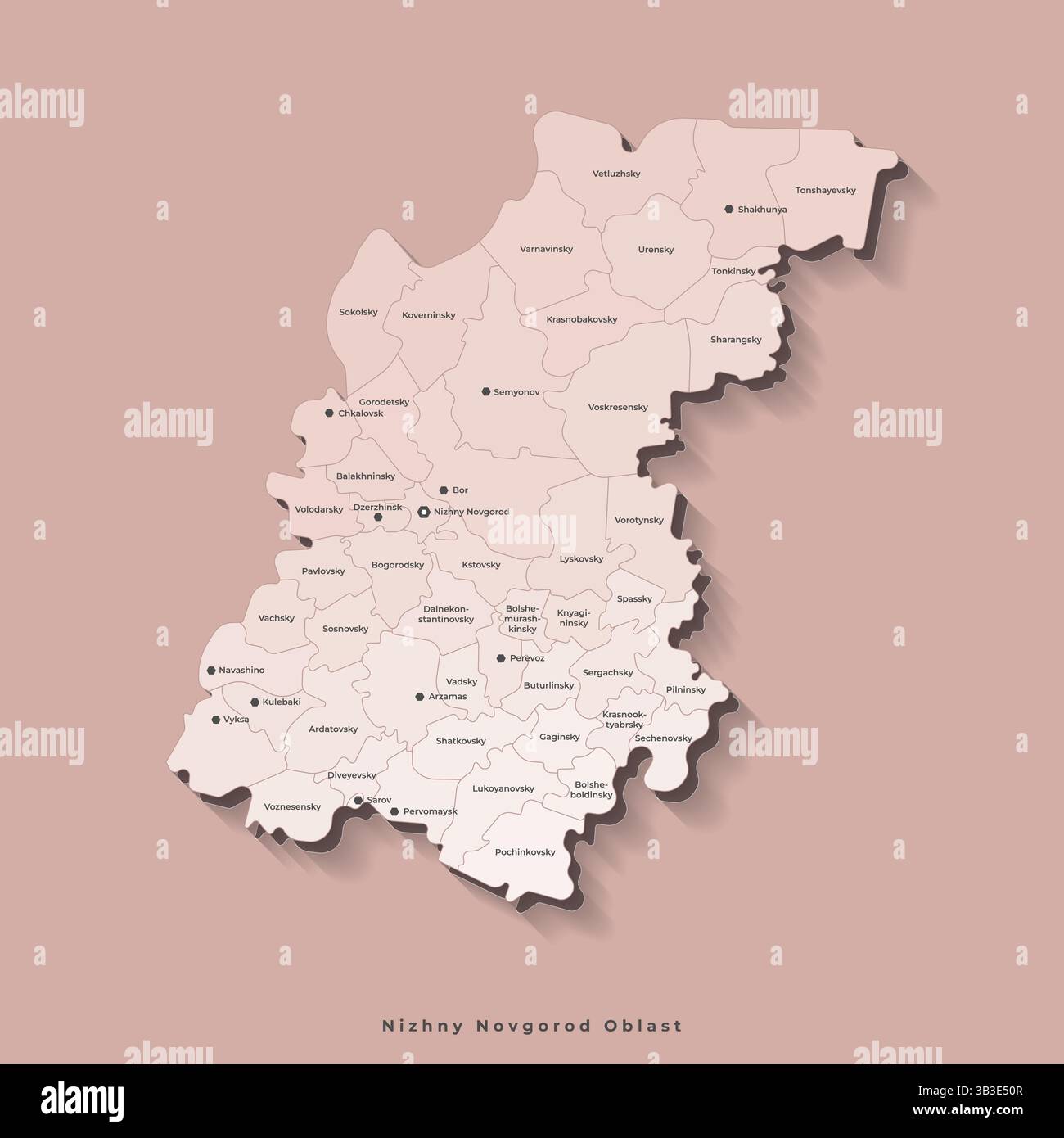 Vector illustration with authors vision of simplified administrative ...