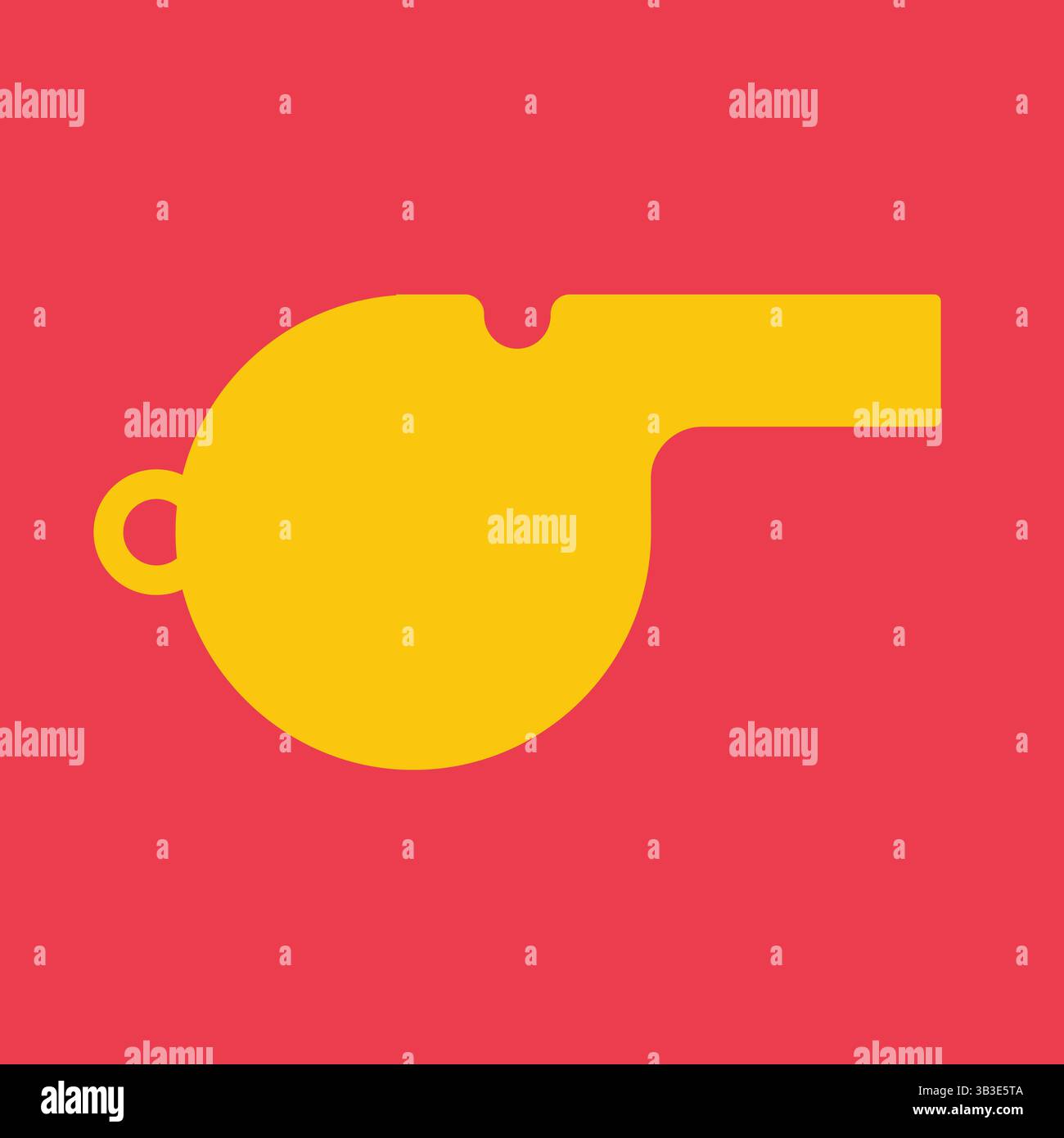 Vector flat illustration with coach sports whistle as symbol of ...