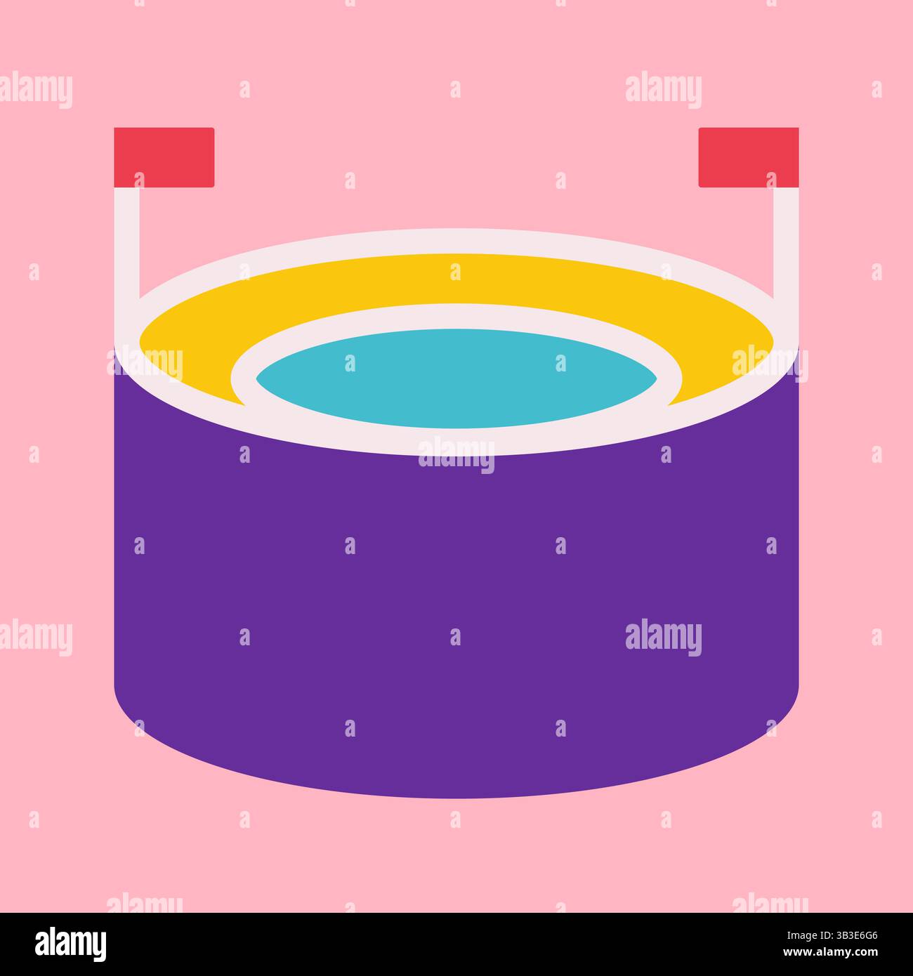 Vector flat illustration with colorful stadium as symbol sportive game ...