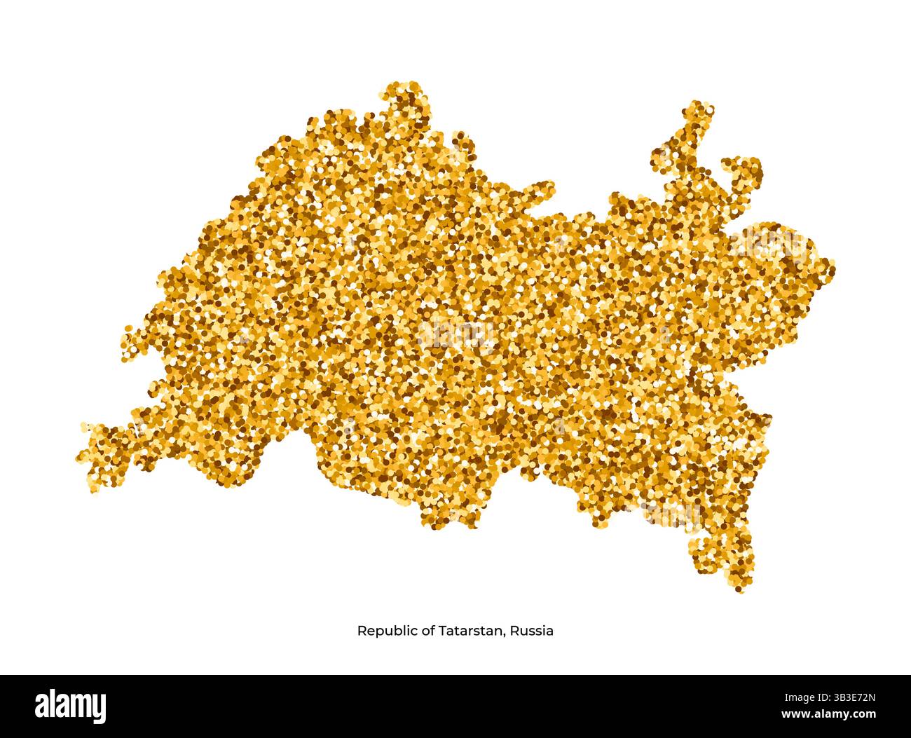 Vector isolated illustration with simplified Republic of Tatarstan map ...