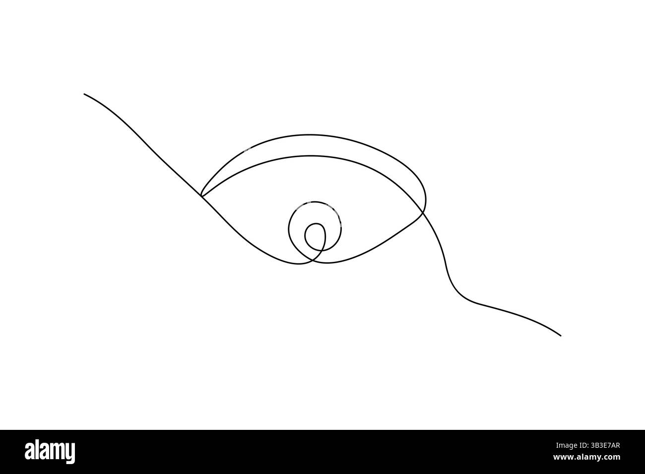 One eye in continuous one line art Minimalist eye wih retina outline ...