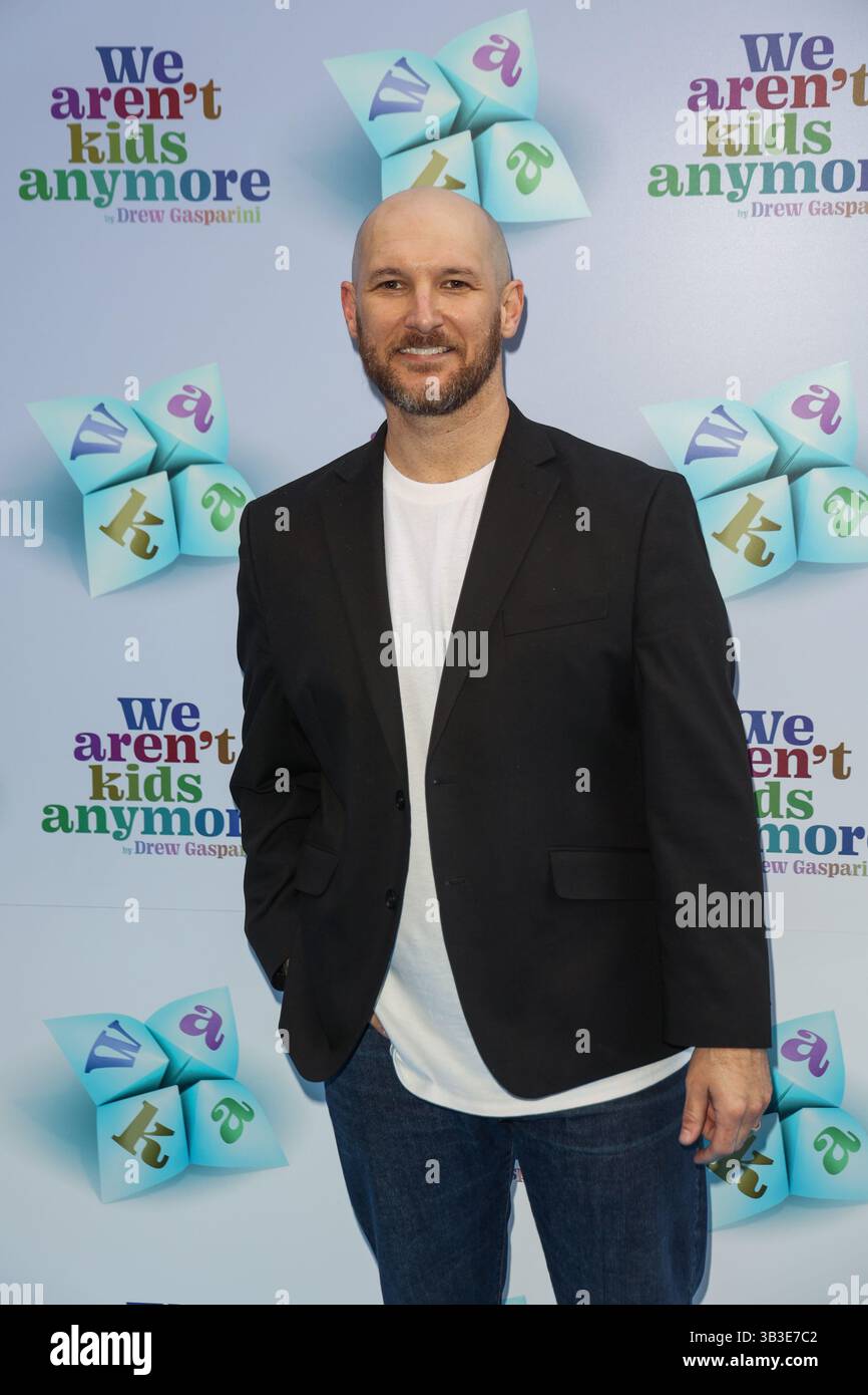 Drew Gasparini seen attending the press night for "We Aren't Kids ...
