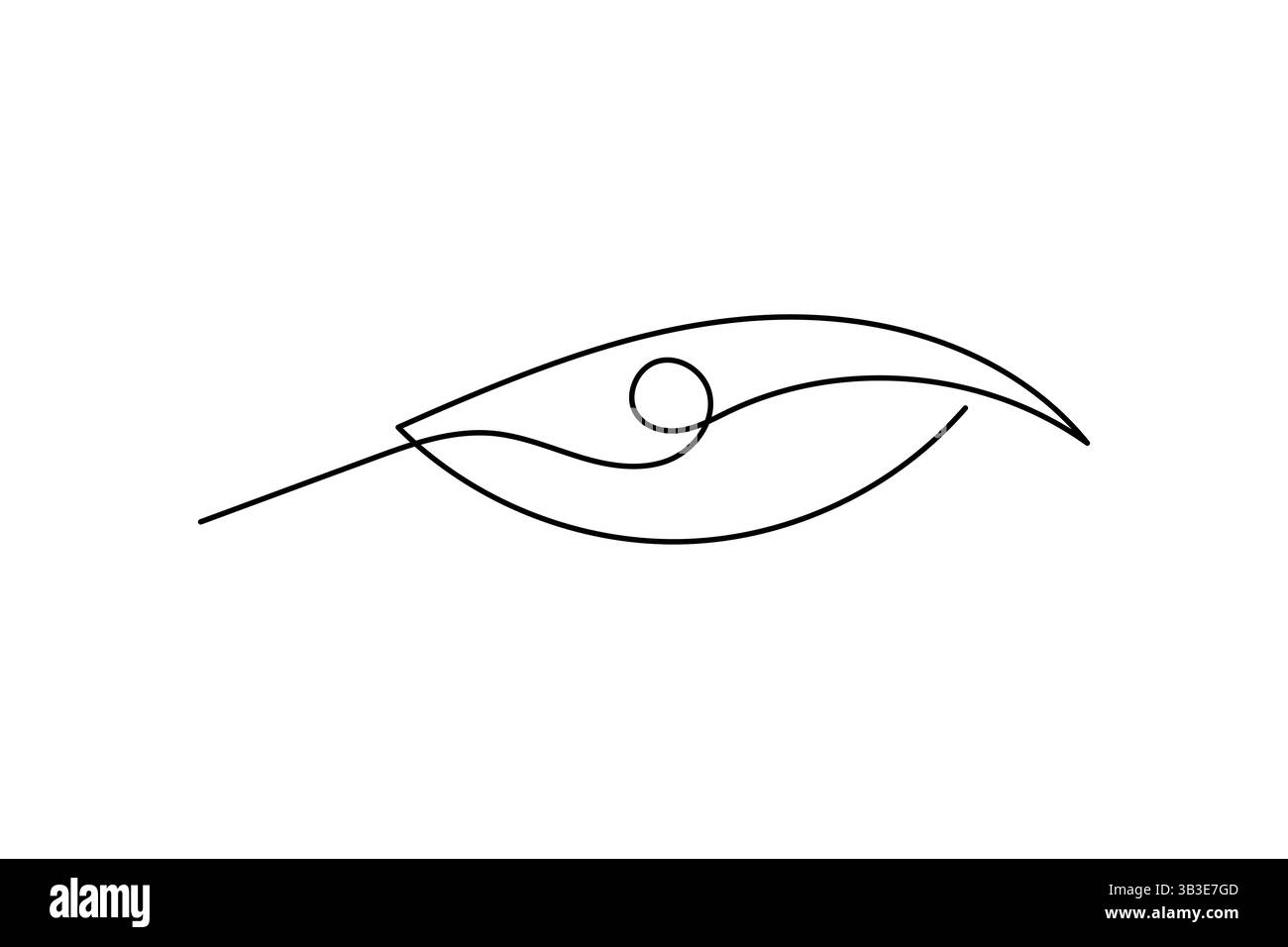 One eye in continuous one line art Minimalist eye wih retina outline ...