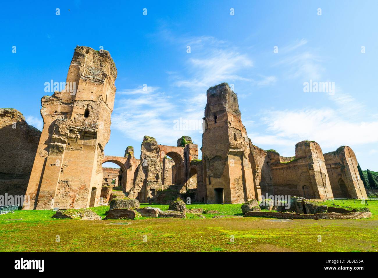 Calidarium thermal room in the south part of the baths of Caracalla ...