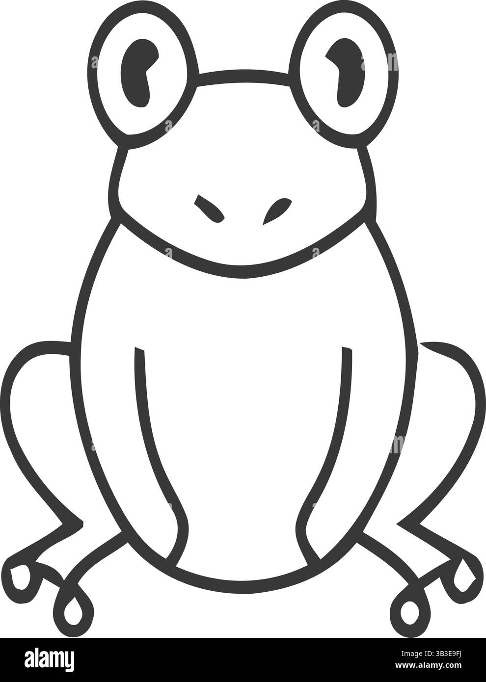 Frog line art hi-res stock photography and images - Alamy