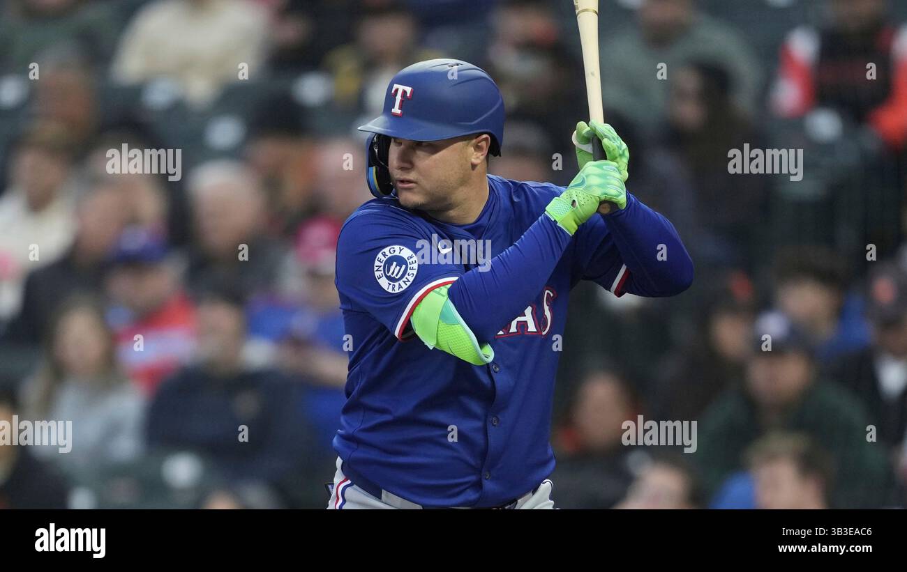 Texas Rangers' Joc Pederson during a baseball game against the San ...