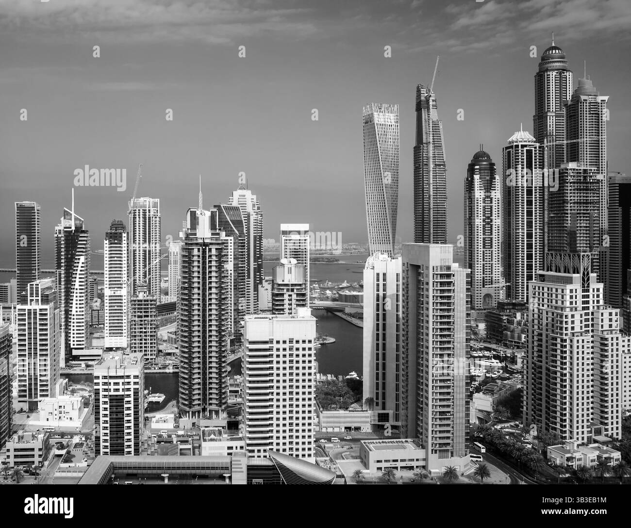 View of Dubai Marina, canal and bay, Marina Dubai UAE Stock Photo - Alamy