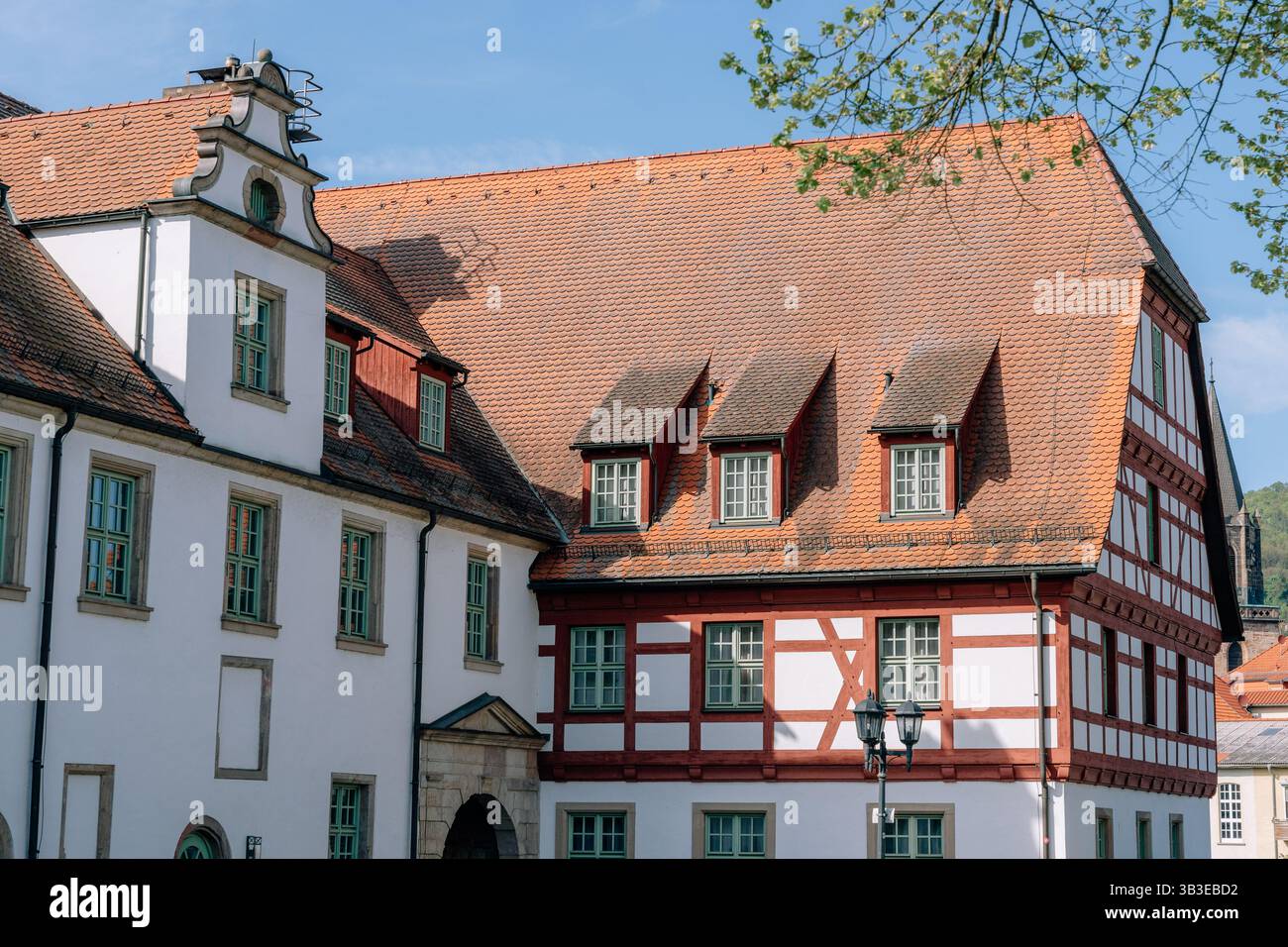 A beautifully preserved historic European building with ornate windows ...