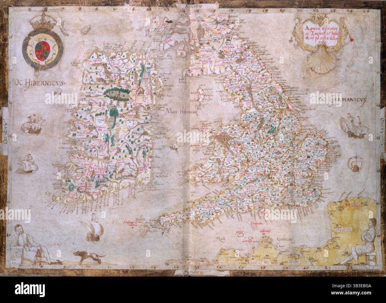 Map of elizabethan england hi-res stock photography and images - Alamy