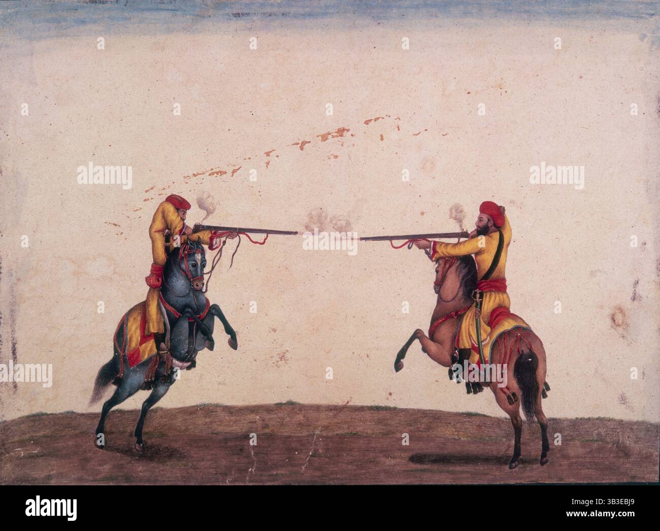 Two soldiers of Skinner's Horse cavalry unit, c1815-c1827. Their horses ...