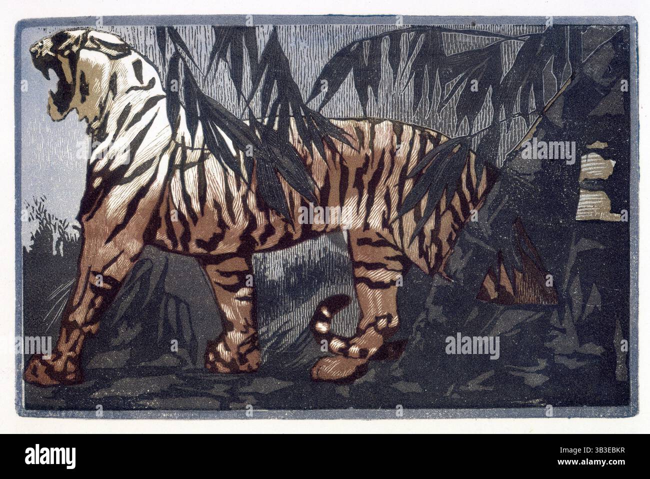 Tiger; scene from "The Jungle Book", 1919. From a French translation of ...