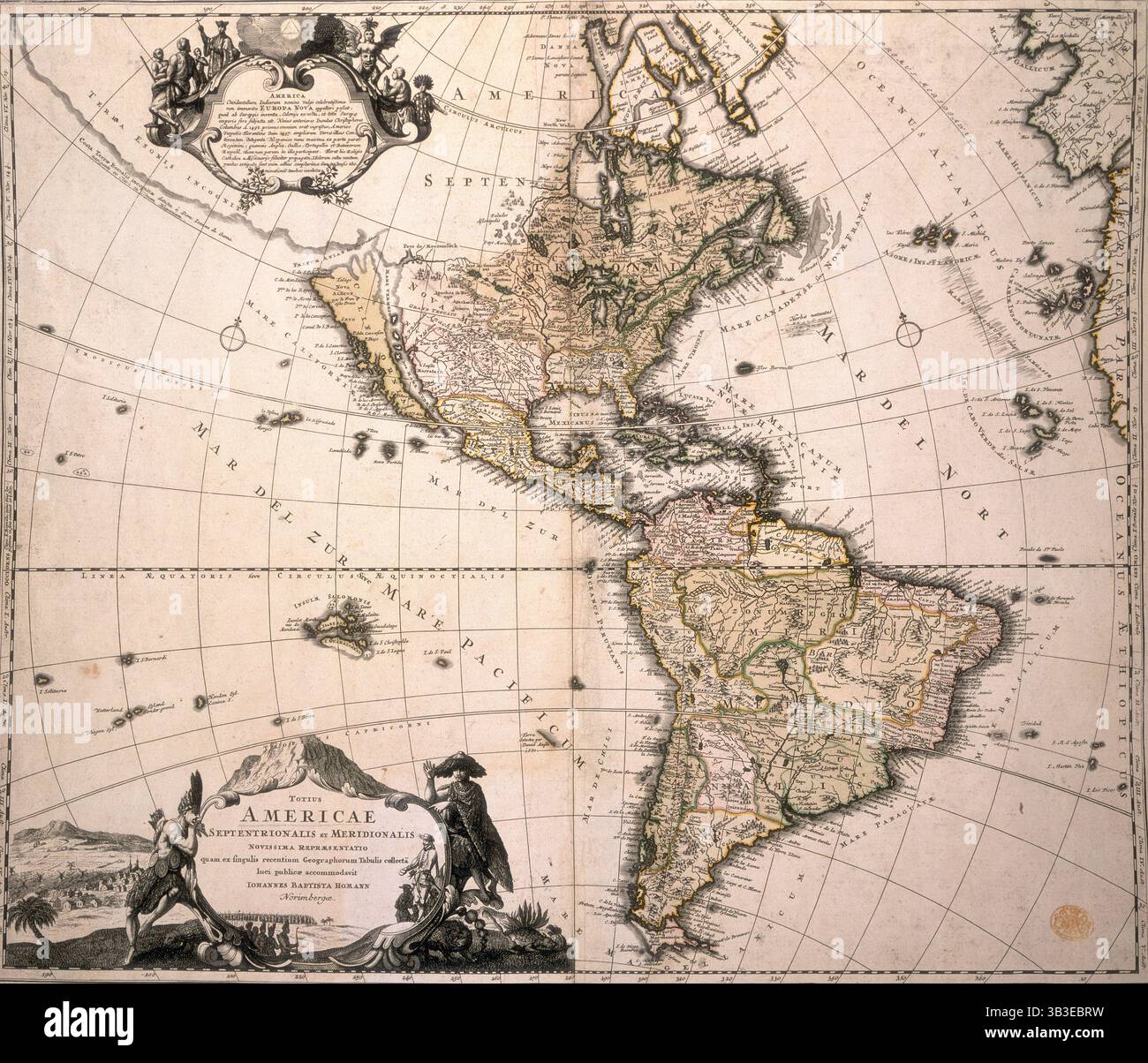 Map of America, (c1700?). This Homann map depicts California as being ...