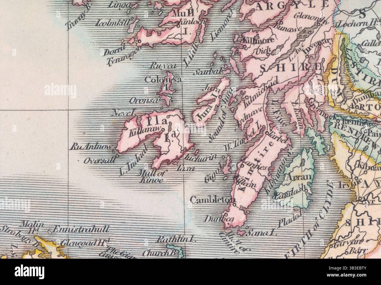 Detail from a map of Scotland, (c1800?). Showing some of the coastline ...