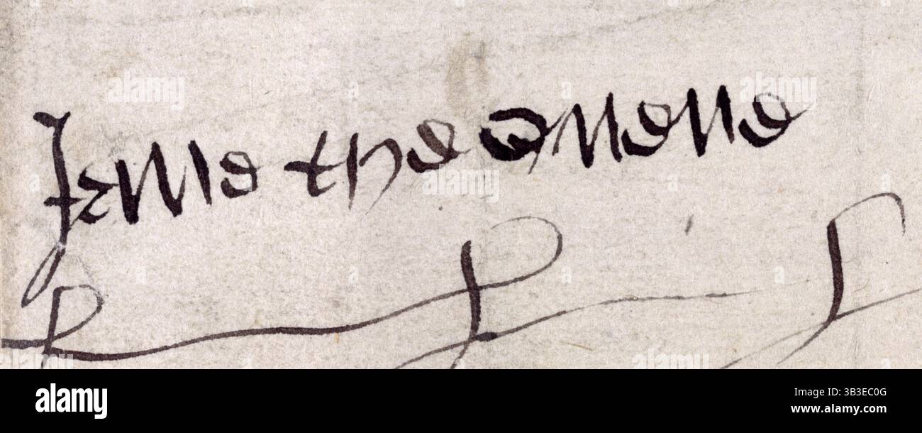 Jane Seymour's signature; 'Jane the Quene', c1536. Jane Seymour, the ...