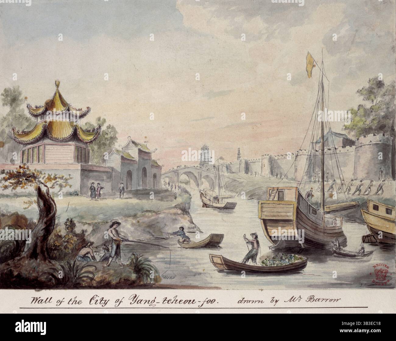 Wall of the City of Yang-teheou-foo, drawn by Mr. Barrow, 1793. This ...