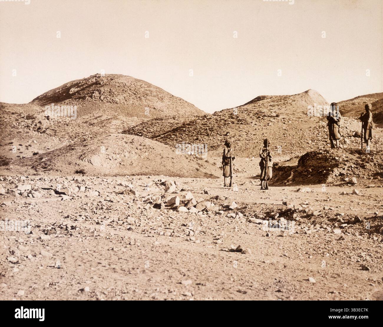 44th Hill, near Gandamak, Afghanistan, 1880. Four (probably British ...