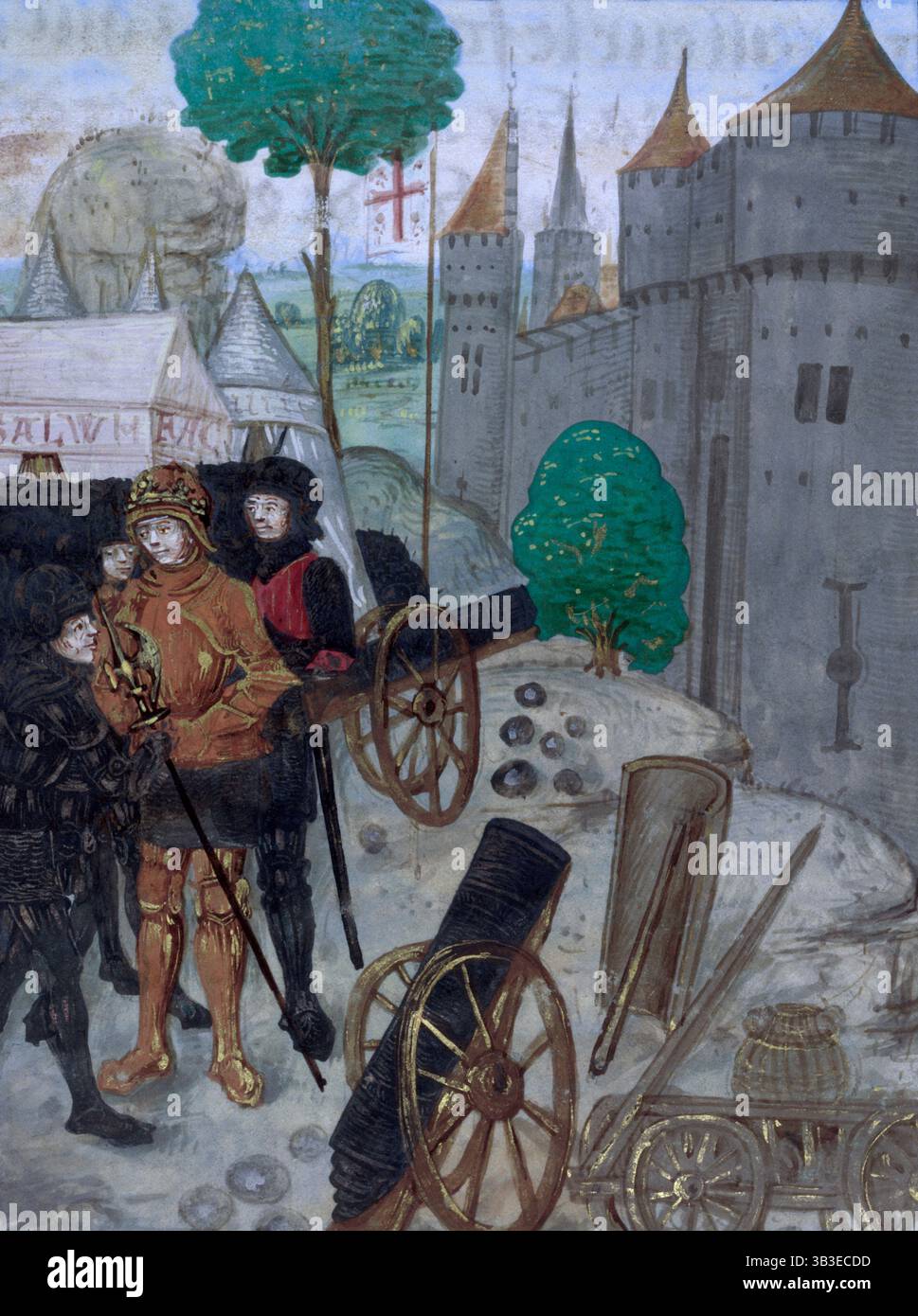 Cannon and equipment, late 15th century. Early cannons were extremely ...