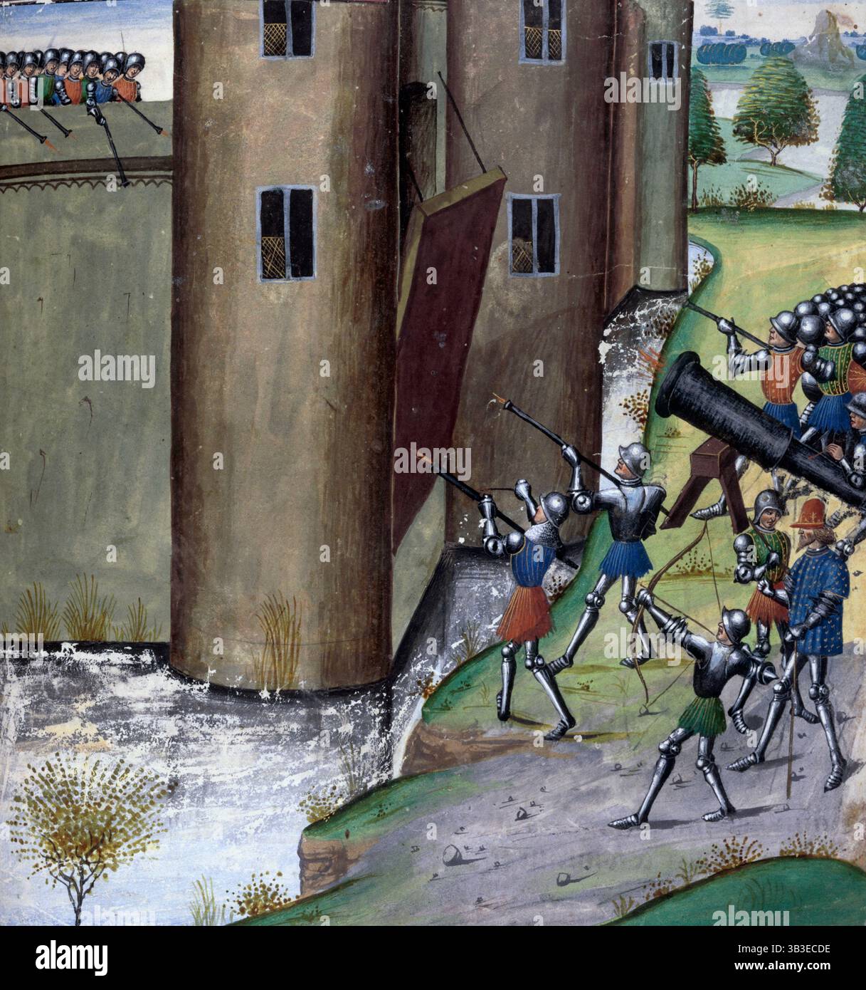 Handguns in use at a siege, c1470. As technology improved, guns and ...