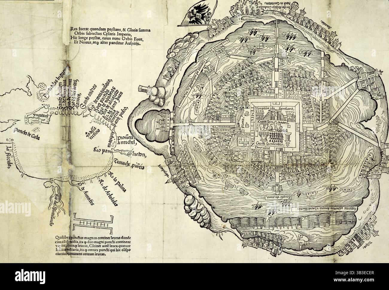 Cortes map of tenochtitlan hi-res stock photography and images - Alamy