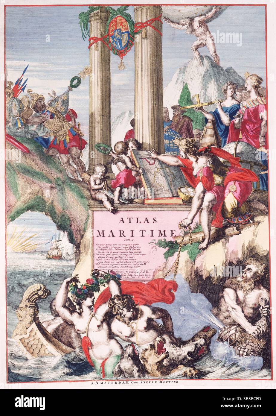 Title page of a maritime atlas, c1693-c1694. This is from volume II of ...